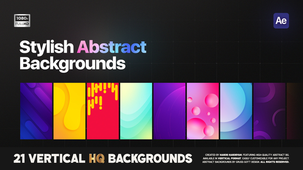 Abstract Shapes Animated Backgrounds, After Effects Project Files | VideoHive